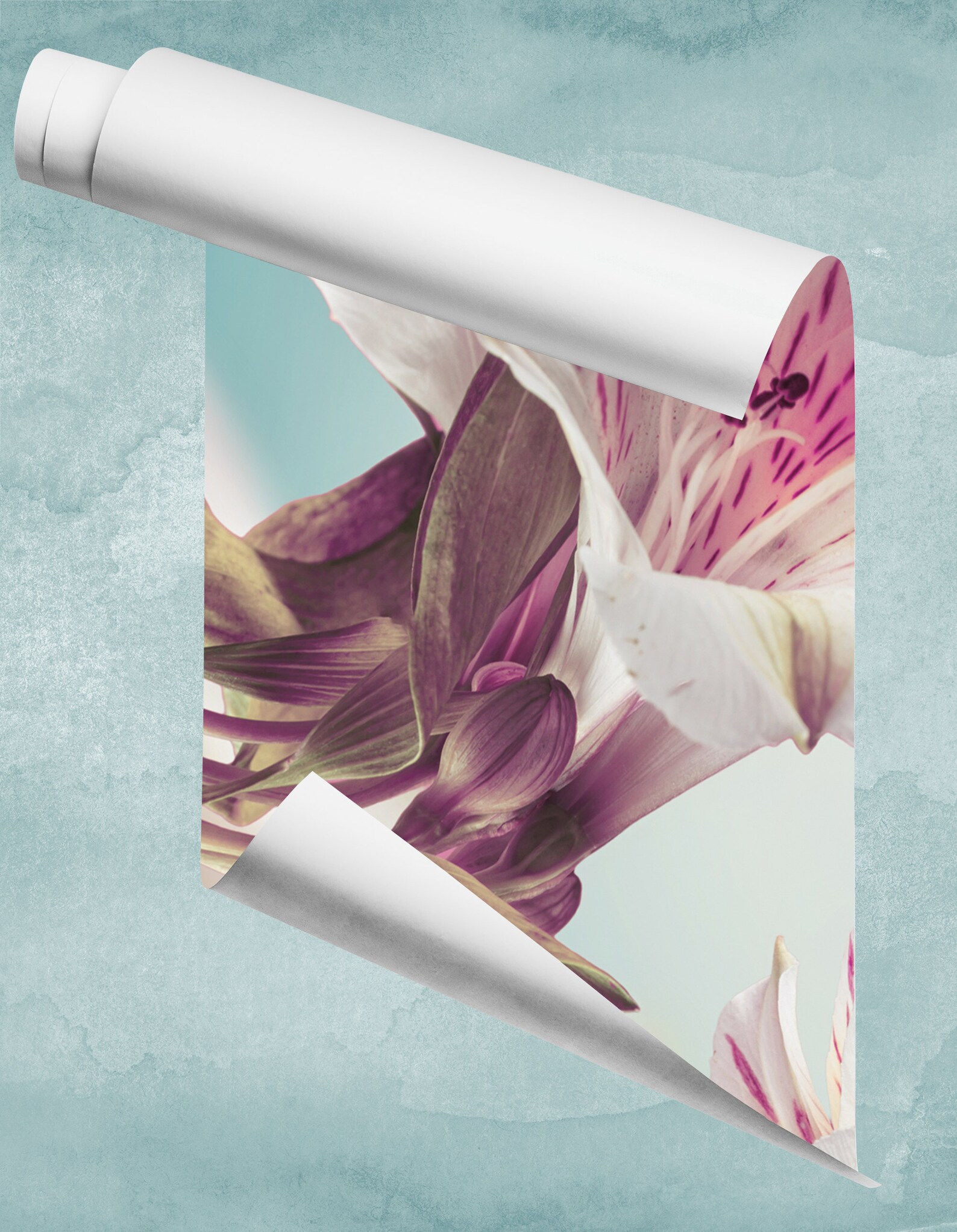 Photo Wallpaper With Blooming Lily Flowers Self Adhesive - Etsy