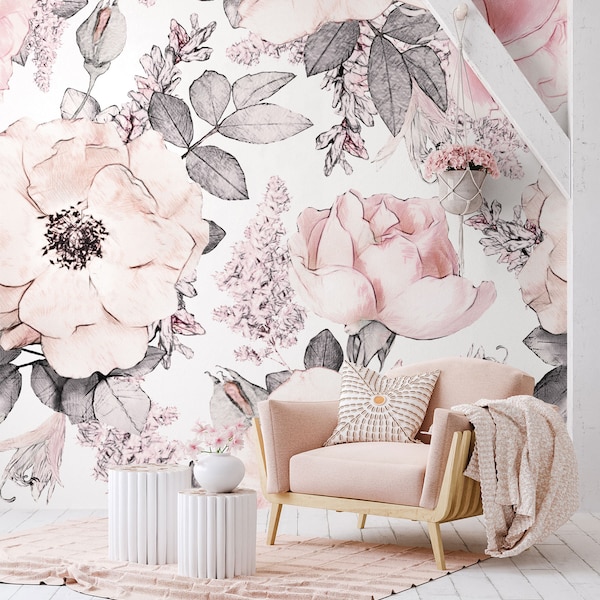 Removable Wallpaper Pink - Etsy