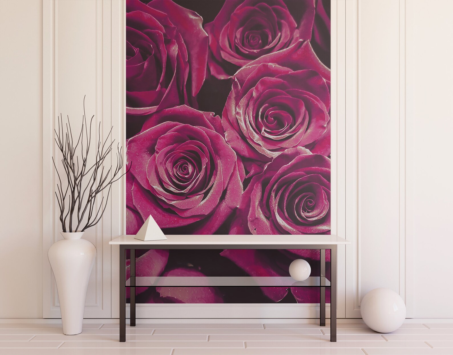 Beautiful Magenta Pink Roses Photo Wallpaper Self Adhesive - Etsy