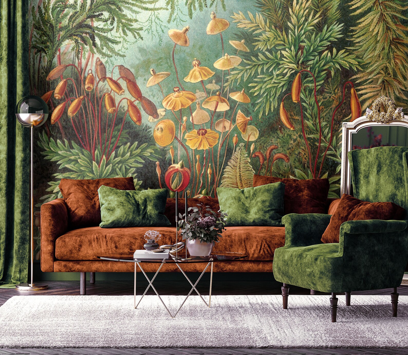 Haeckel Muscinae Wallpaper, Tropical Jungle and Colorful Exotic Plants ...