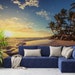 Tropical Island Wallpaper Mural Tropical Wallpaper Sunset - Etsy