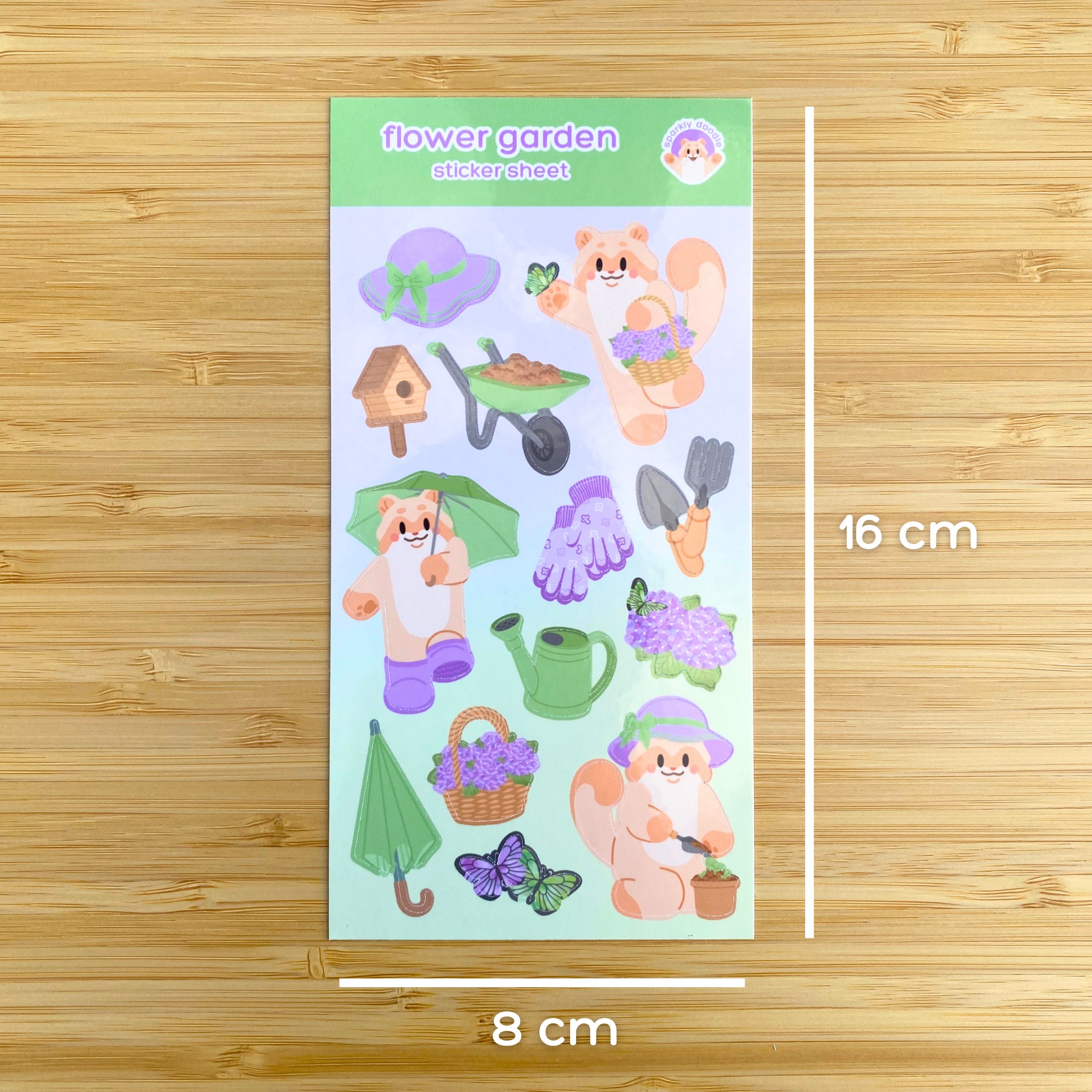 Pastel Sticker Sheet Cute Kawaii Flower Garden Spring Butterfly ...