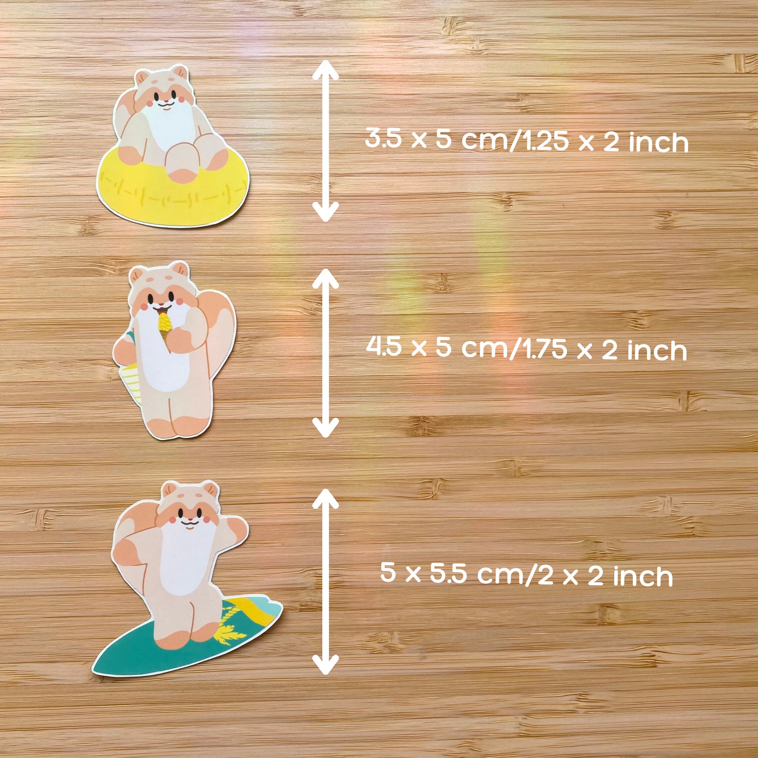 Sticker Cute Kawaii Summer Ocean Beach Sun Pool Seashells Ice Cream ...