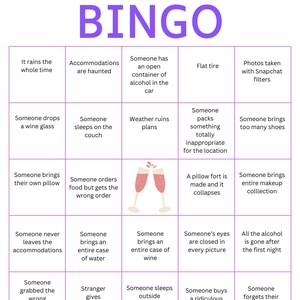 Fun Crazy Ladies Girls Weekend Trip Adventure Bingo - Etsy