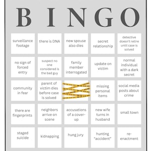 True Crime Show Fanatic Bingo Documentary Games 10 Different Cards - Etsy