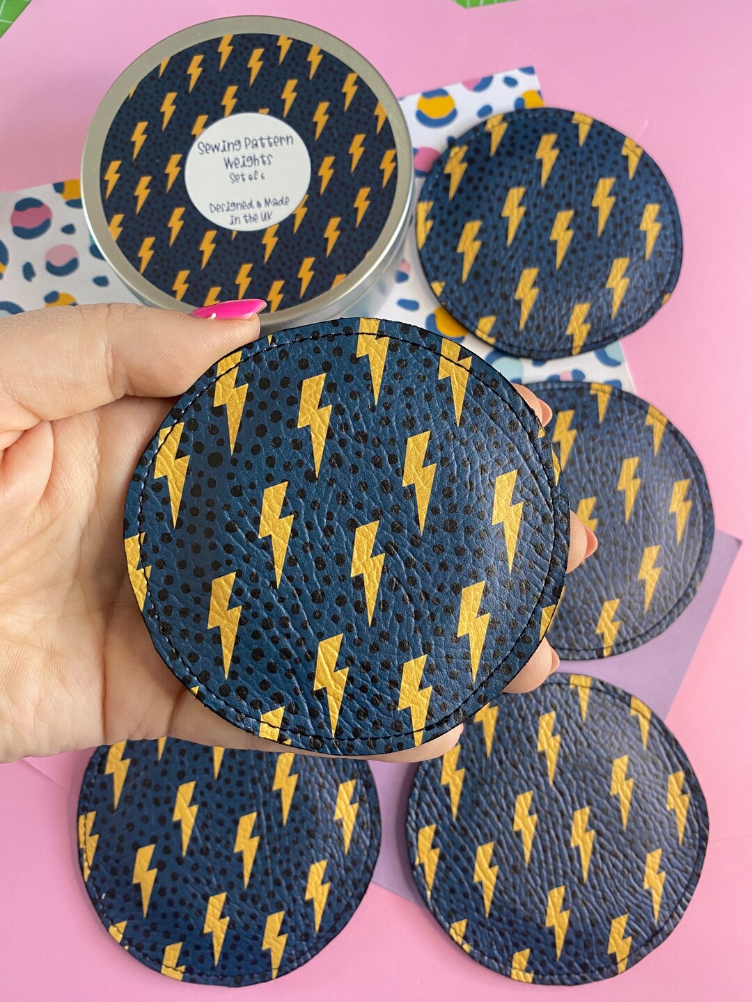 Dark Teal Lightning Sewing Pattern Weights Set of 6- Alternative to ...