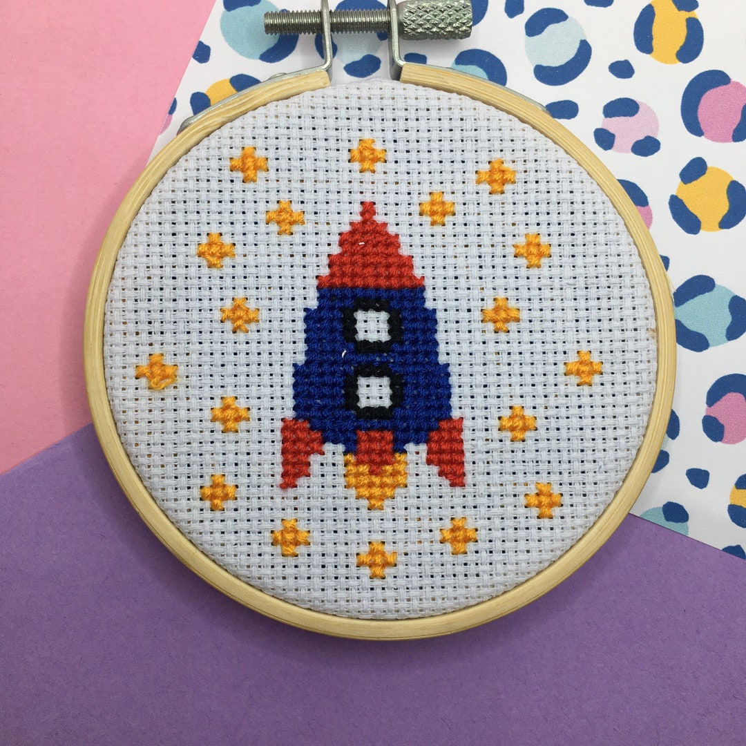 Rocket Mini Cross Stitch Pattern- PDF Cross Stitch Pattern - INSTANT ...