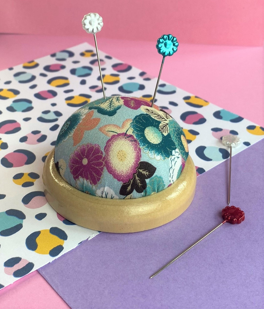 Assorted Pincushion Floral Spotty Sewing Pin Minder - Etsy UK