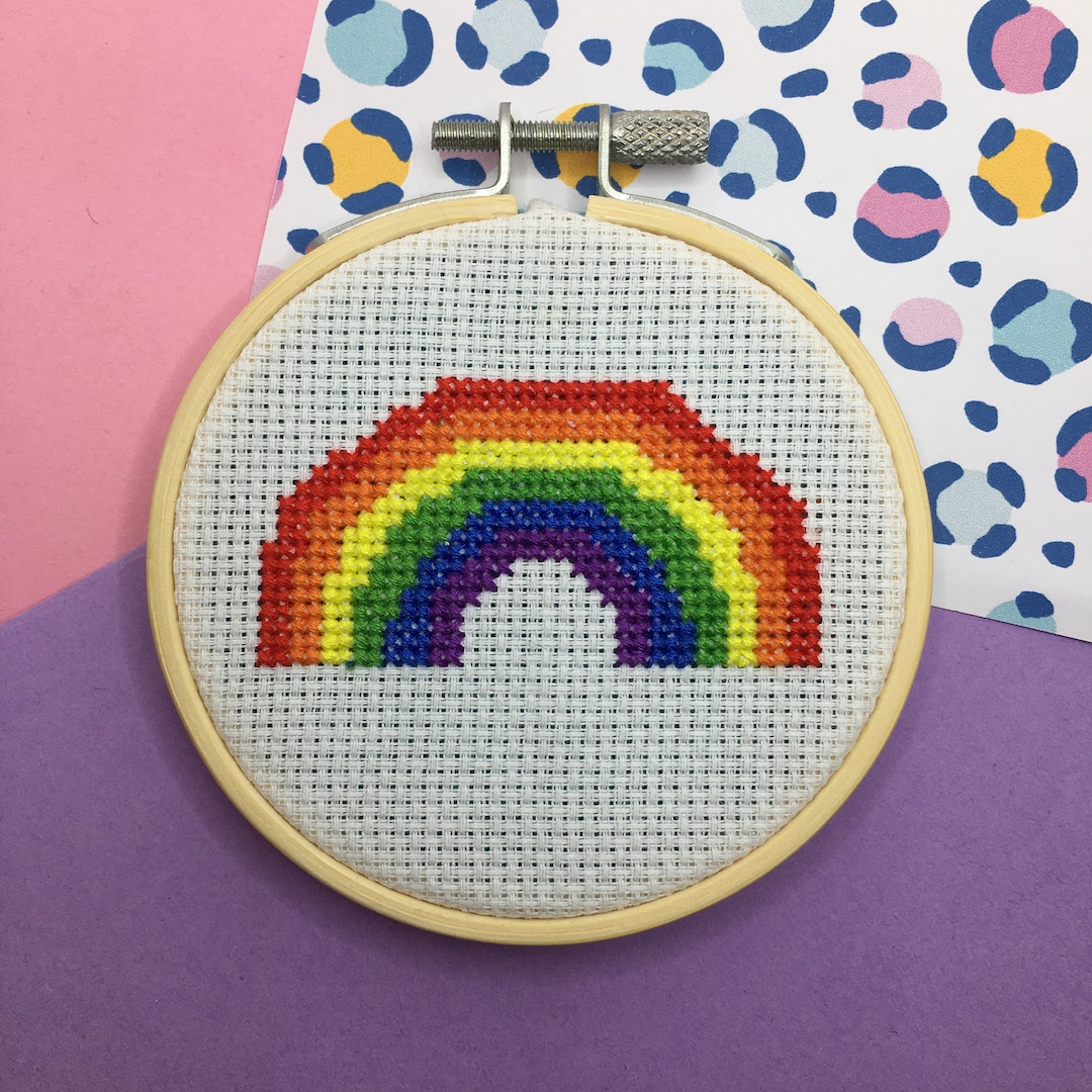 Rainbow Mini Cross Stitch Pattern- PDF Cross Stitch Pattern - INSTANT ...