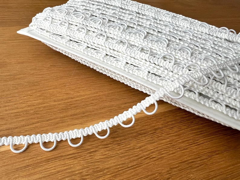 27 Yards Ivory Bridal Button Loops Trim - Elastic Wedding Gown ...