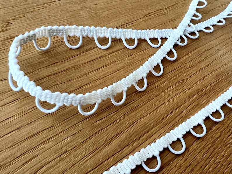 27 Yards Ivory Bridal Button Loops Trim - Elastic Wedding Gown ...