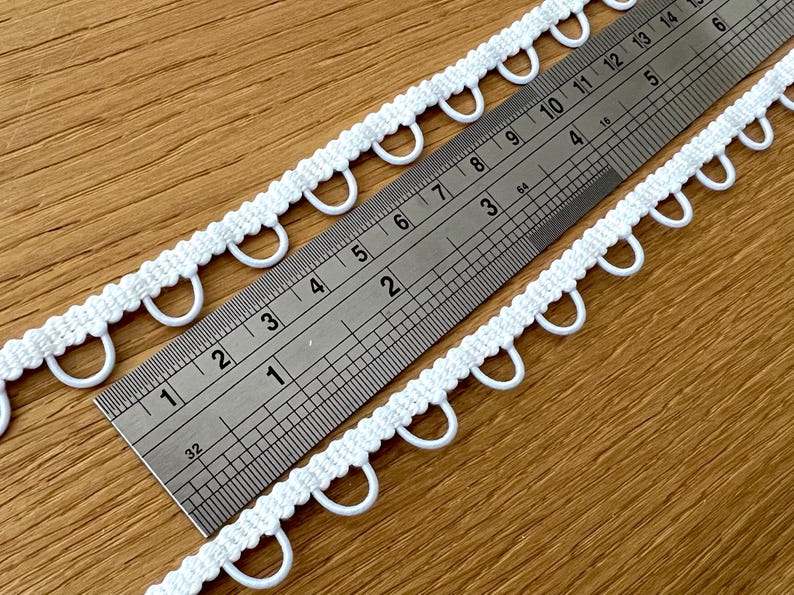 27 Yards Ivory Bridal Button Loops Trim - Elastic Wedding Gown ...