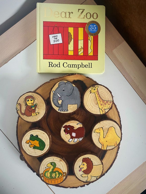 Dear Zoo Hand Painted Story Slices | Etsy