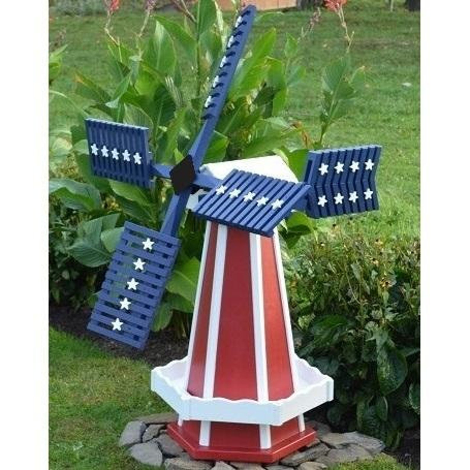 Amish-made Patriotic Style Wooden Windmills - Etsy