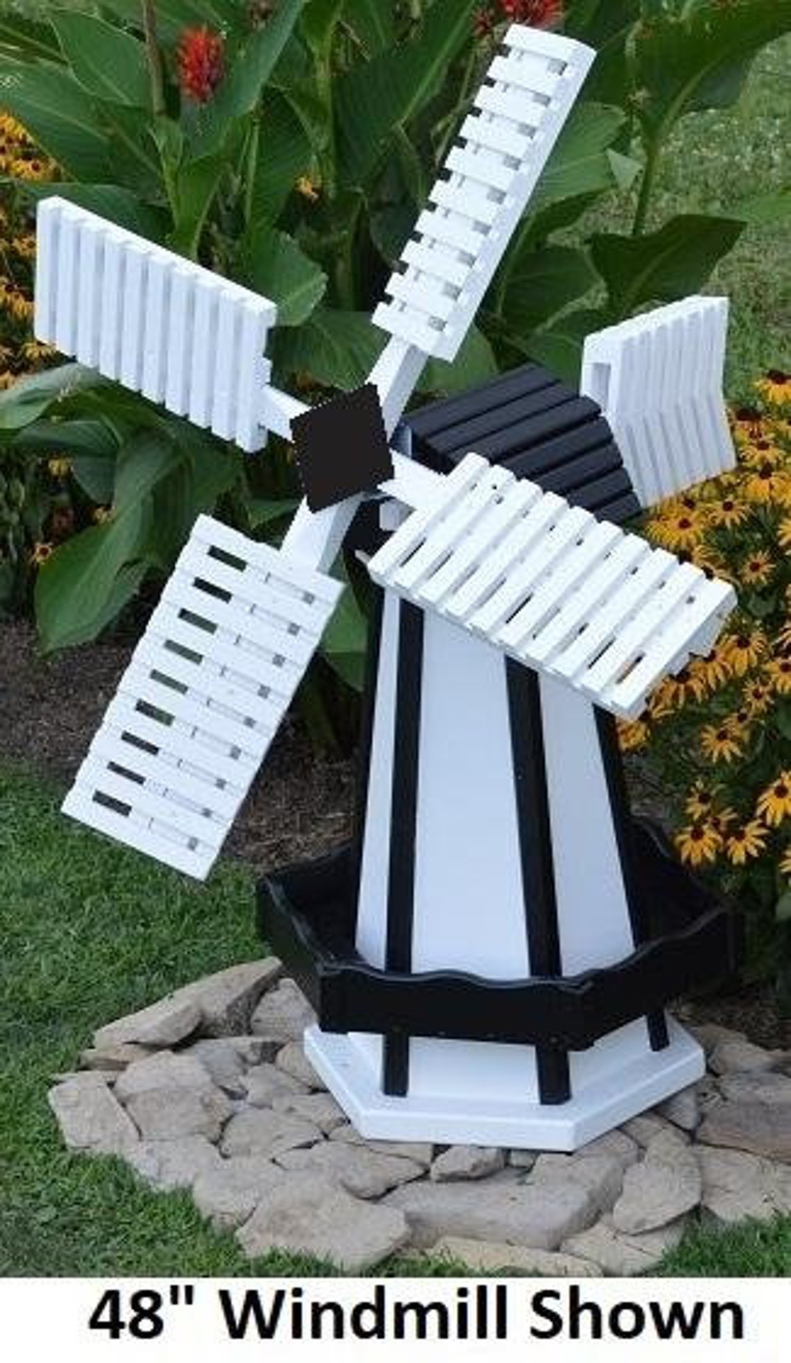 Amish-made Painted Wooden Dutch Windmill Yard Decorations - Etsy