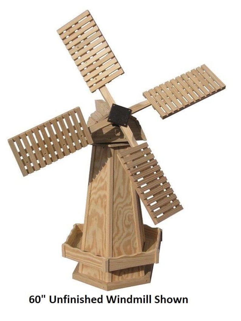 Amish-made Stained Wooden Dutch Windmill Yard Decorations - Etsy