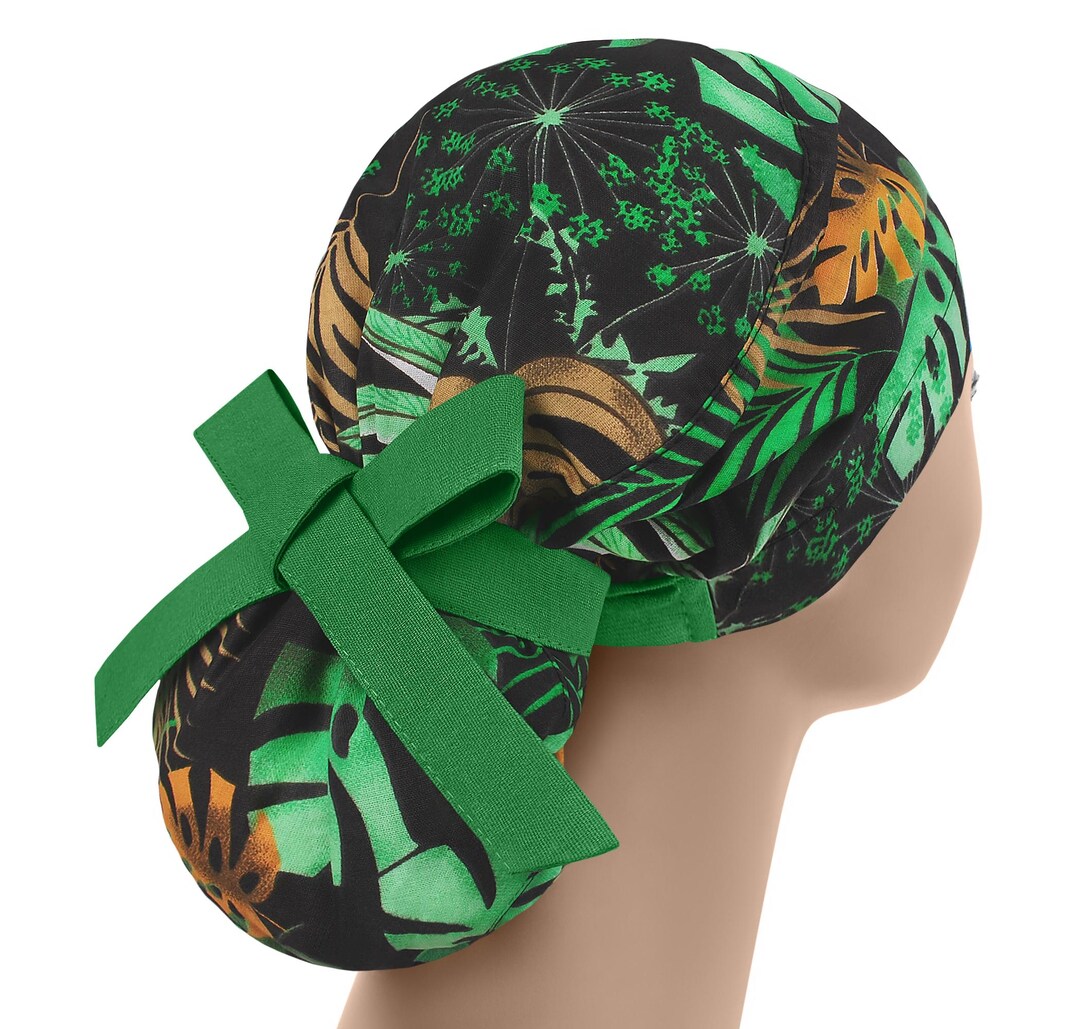 Scrub Hat, Scrub Cap, Surgical Scrub Hats, Womens Scrub Caps, Monstera ...