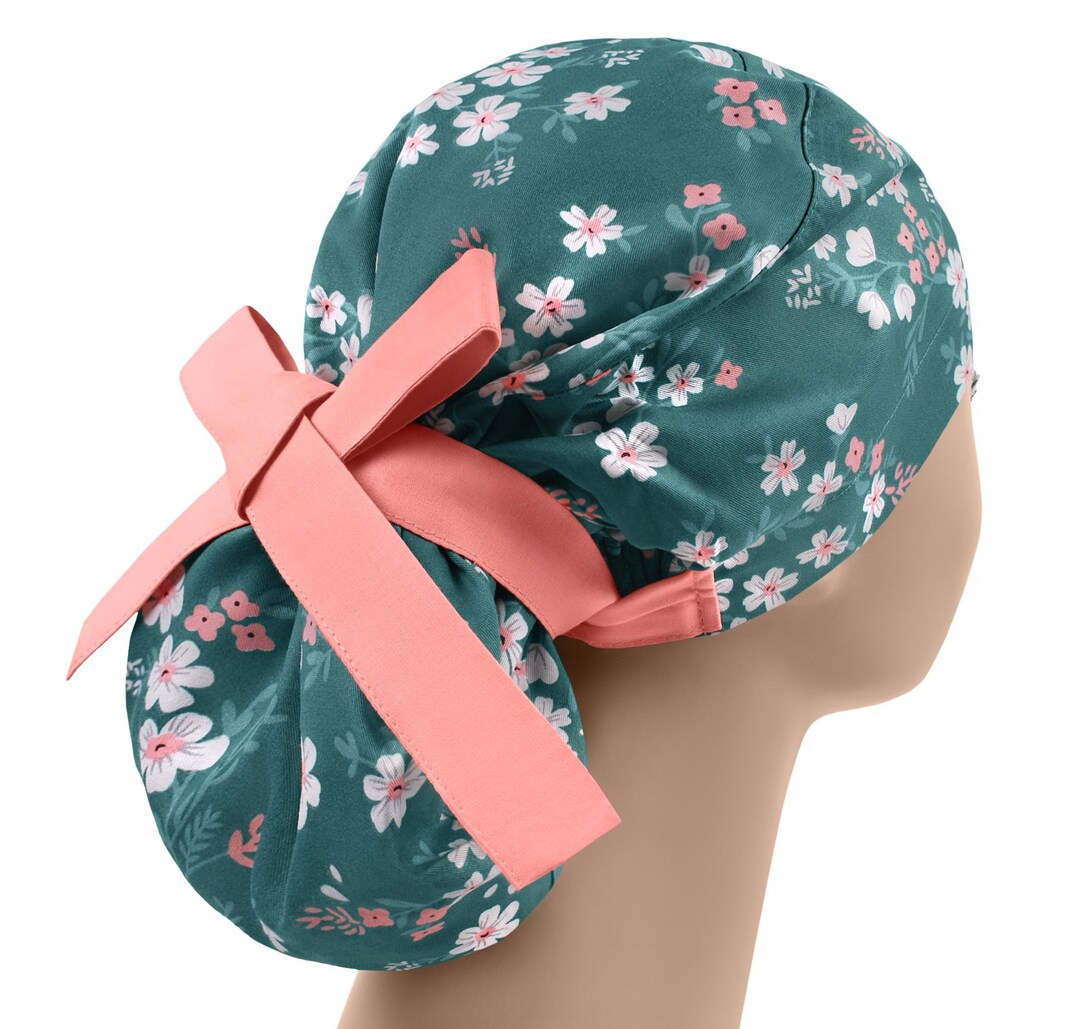 Ponytail Scrub Hats, Scrub Cap Long Hair, Surgical Scrub Hat, Womens ...