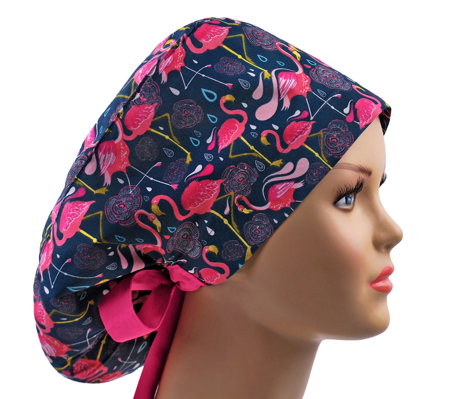 Satin Lined Ponytail Scrub Caps Surgical Cap Women Scrub - Etsy