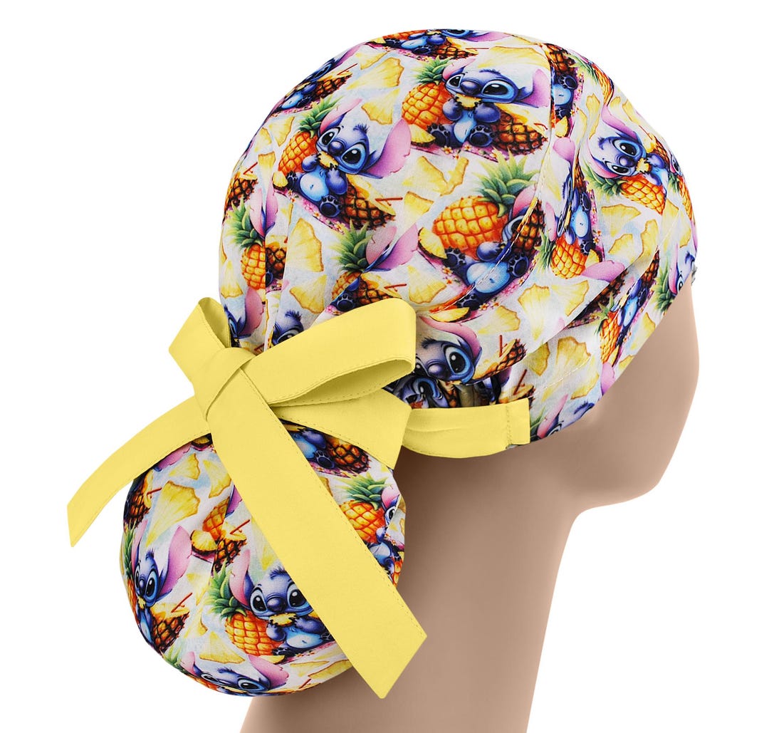 Funny Pineapple Ponytail Surgical Scrub Caps – Adjustable Womens Hats ...