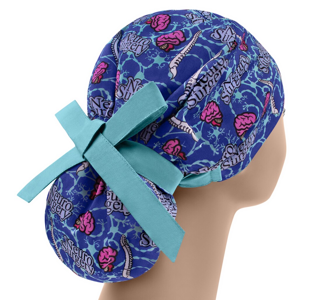 Surgical Cap, Ponytail Scrub Hats, Scrub Caps for Women, Nurse Cap Long ...