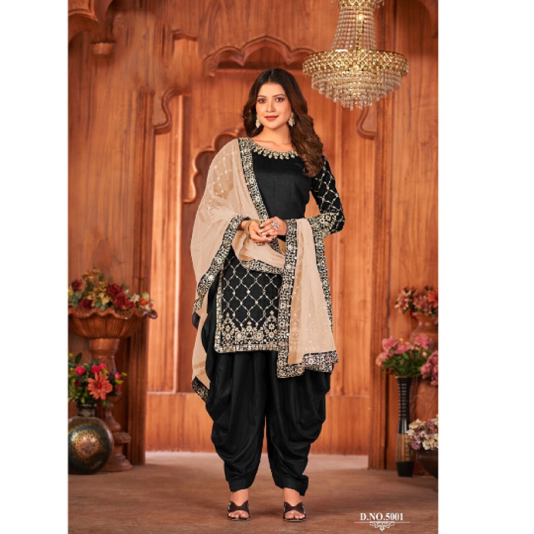 Women's Wear Beautiful Dhoti Patiyala Suits Punjabi Wedding-roka-party ...