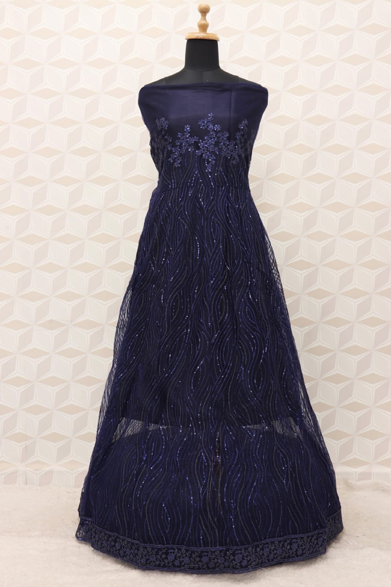 Navy Blue Color Long Anarkali Gown Suits Pakistani Indian - Etsy