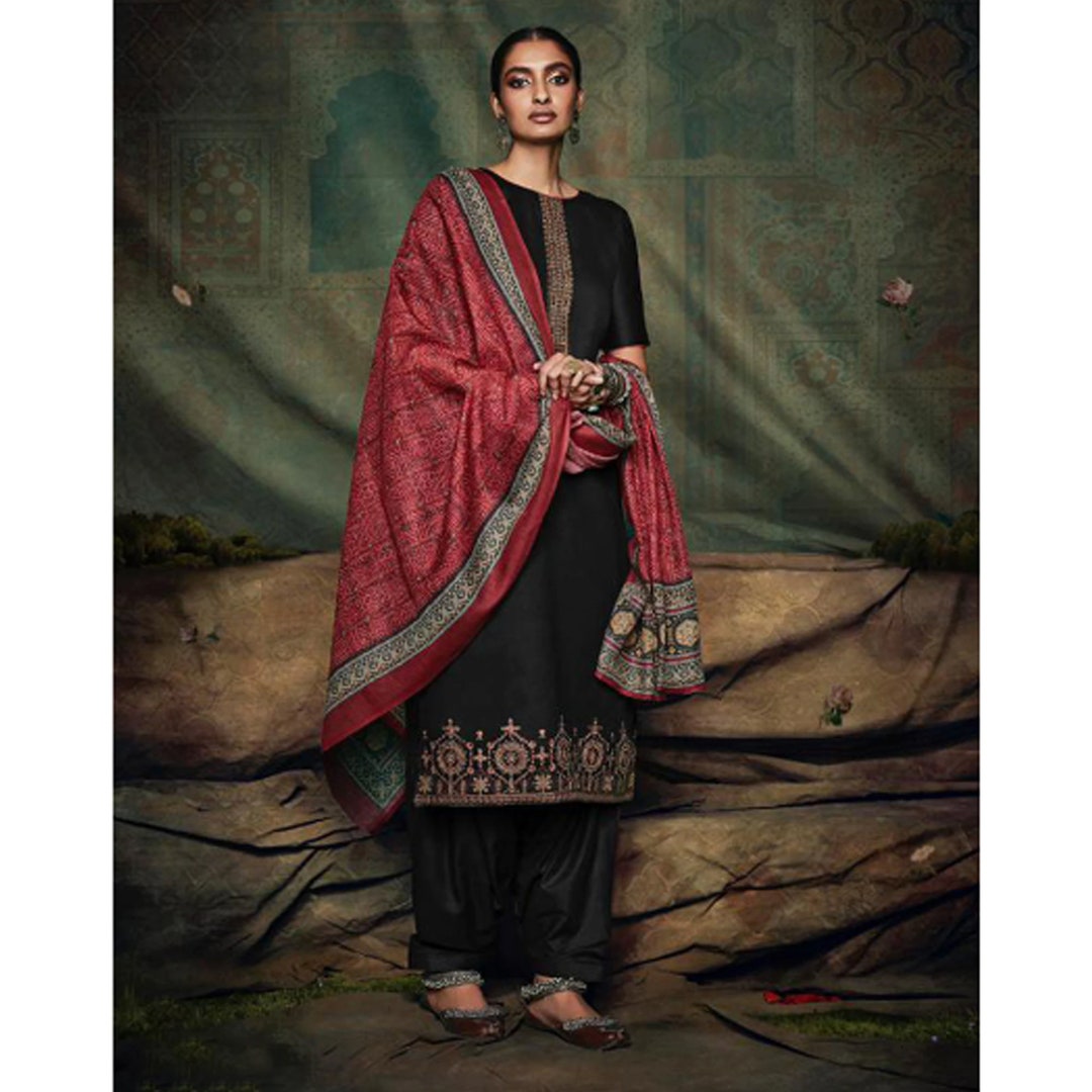 Indian Beautiful Hand Made Designer Straight Trouser Pant Suits ...