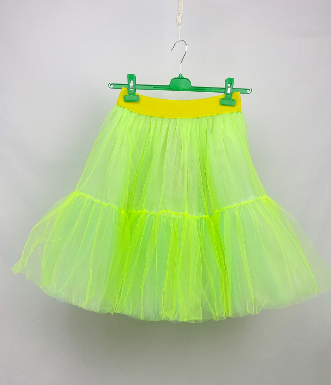 Fluorescent Neon Green Tulle Skirt – Color Explosion – Size S/M ...