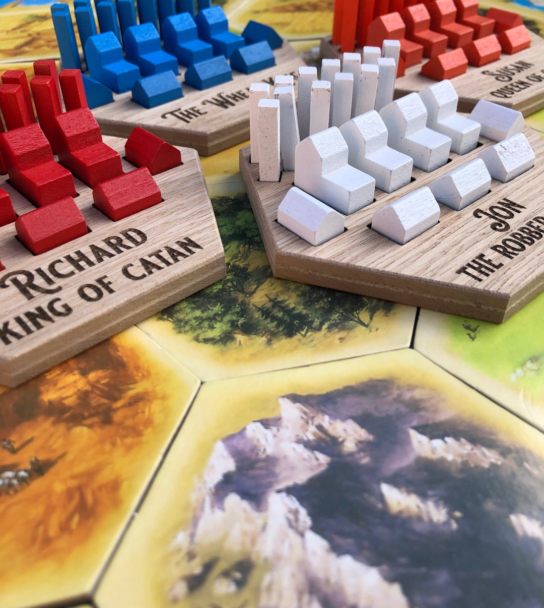 Personalised Catan Player Piece Holder - Settlers of Catan - Etsy