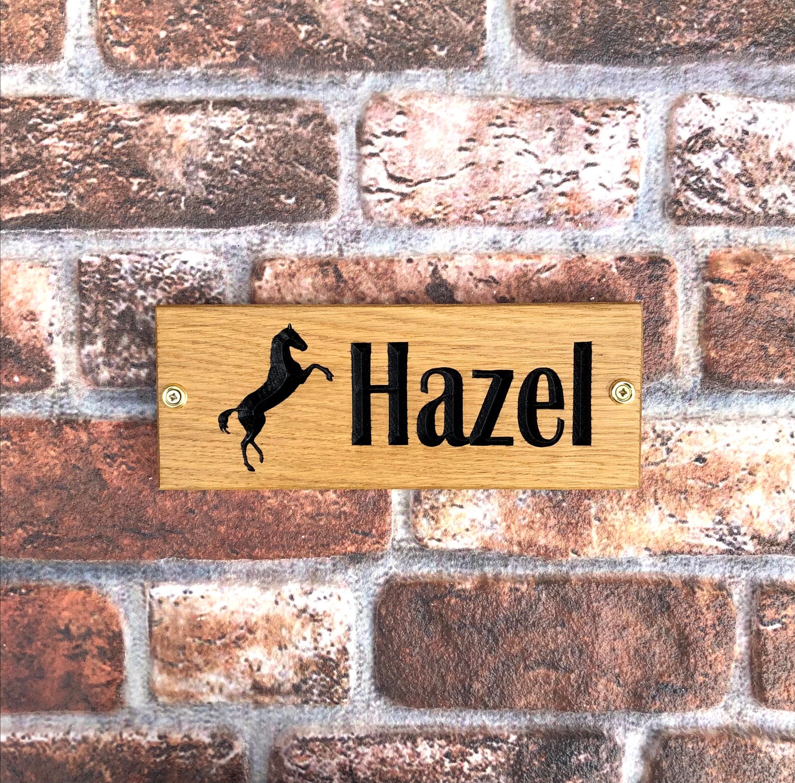 Personalised Horse Stable/stall Name Sign With Prancing - Etsy
