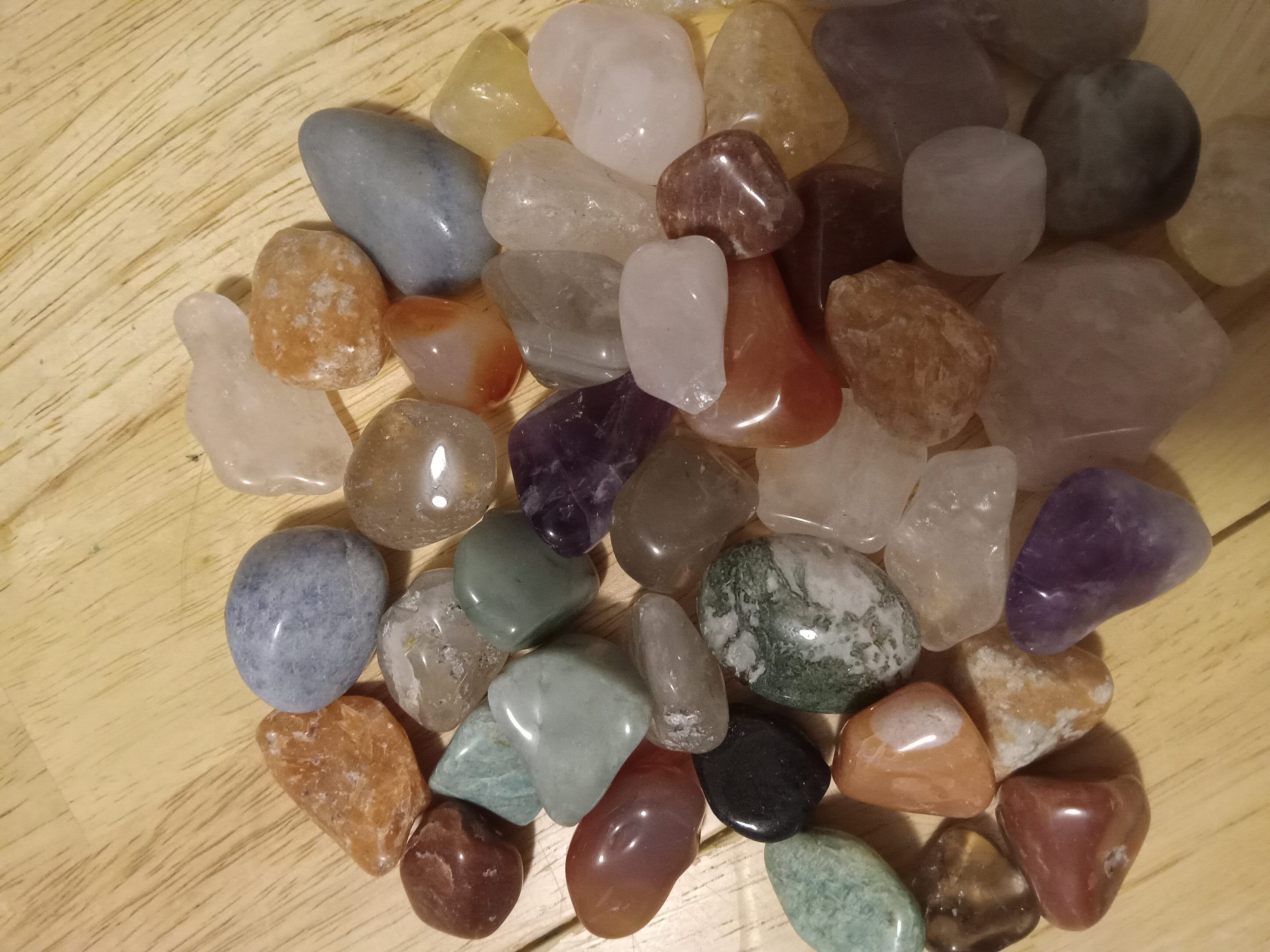 Tumbled Gemstone Mix, 1 Lb. Polished Natural Crystals - Etsy
