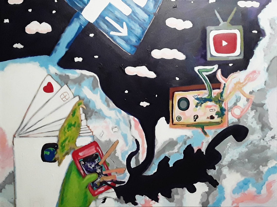 Original Smartphone Painting Art Print Wall Art - Etsy