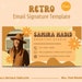 Retro E-mail Signature Template Design, Edtable in Canva - Etsy