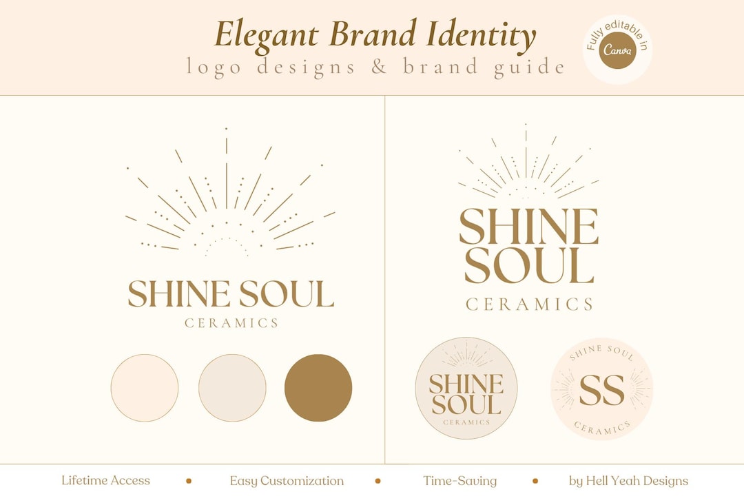 Pre-made Logo Templates, Editable Canva Logo Designs, Elegant Font Logo ...