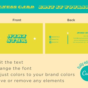 Funky Business Card Canva Template - Etsy
