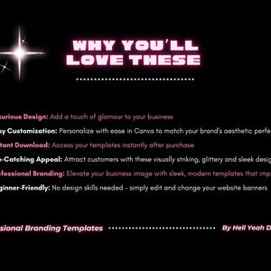 Glam Girl Web Banners Templates Fully Editable in Canva - Etsy