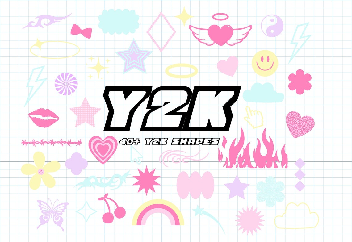 Y2K Shapes Set 2000S Clipart Bundle SVG PNG EPS - Etsy