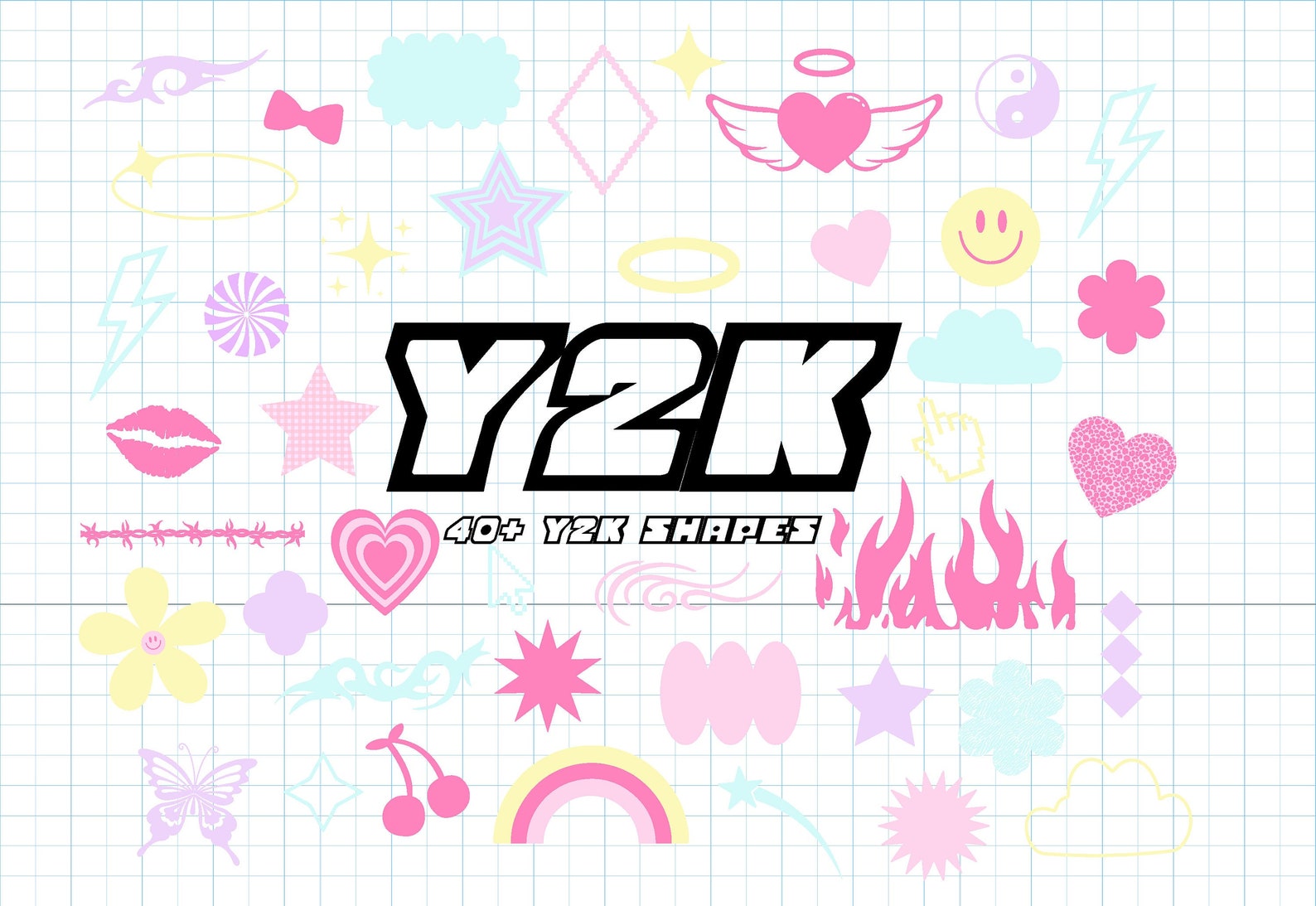 Y2K Shapes Set, 2000S Clipart Bundle, SVG PNG EPS - Etsy