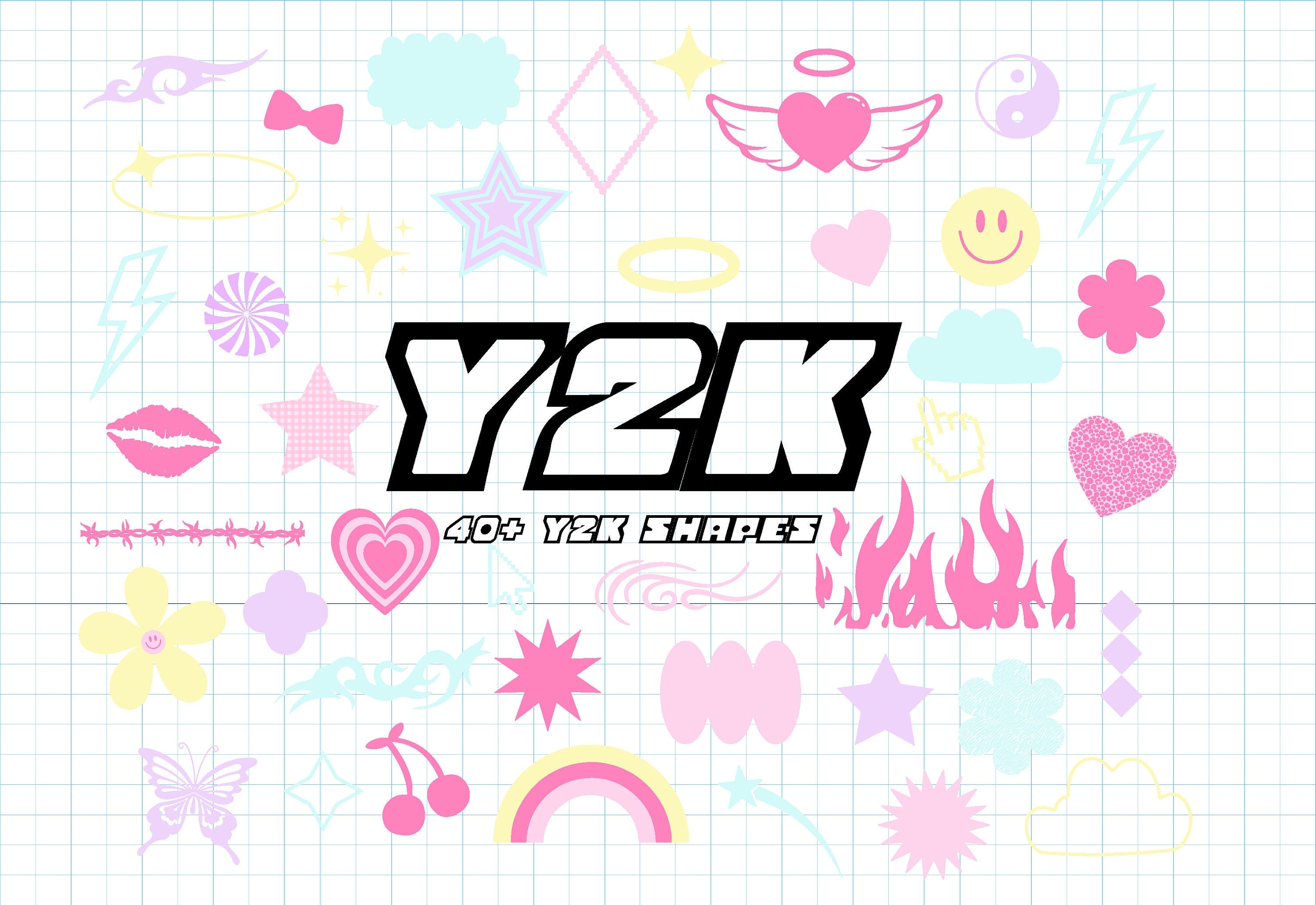 Y2K Shapes Set, 2000S Clipart Bundle, SVG PNG EPS - Etsy Canada