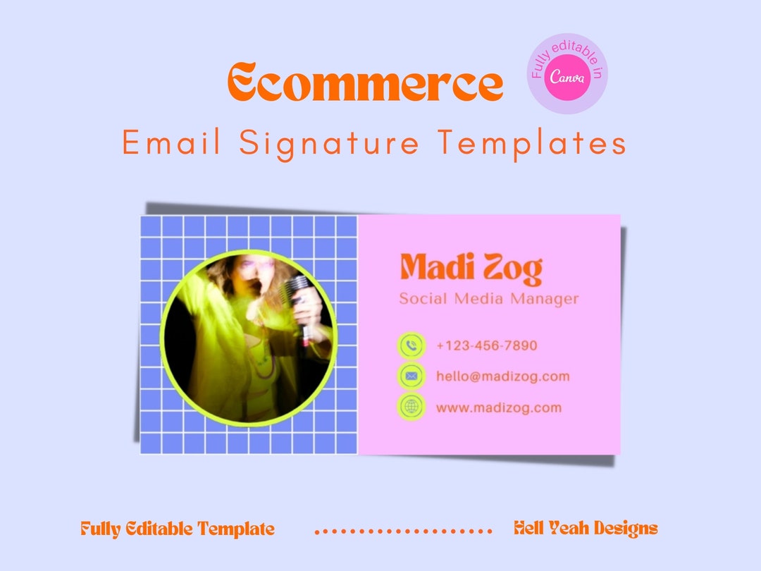 Ecommerce Email Signature Template Design, Edtable in Canva - Etsy