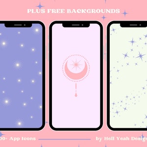 200+ App Icons, Purple & Pink Phone Icons - Etsy