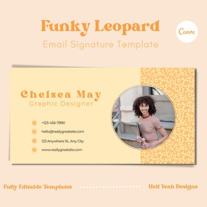 Funky Email Signature Template Design, Edtable in Canva - Etsy