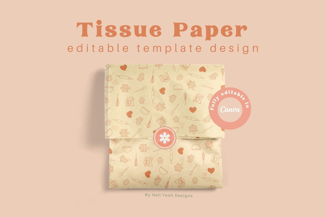 Bakery Tissue/wrapping Paper Design, Editable in Canva - Etsy