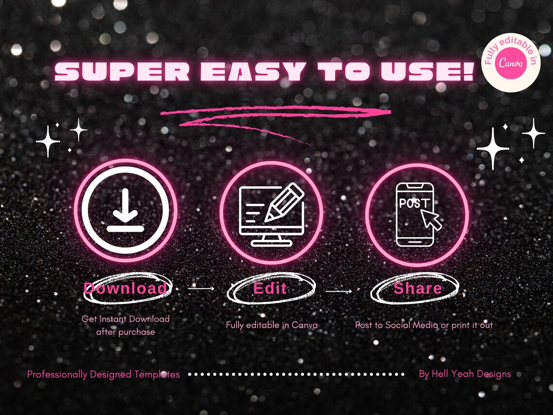 Glam Girl Biz Price List Templates - Fully Editable in Canva - Etsy