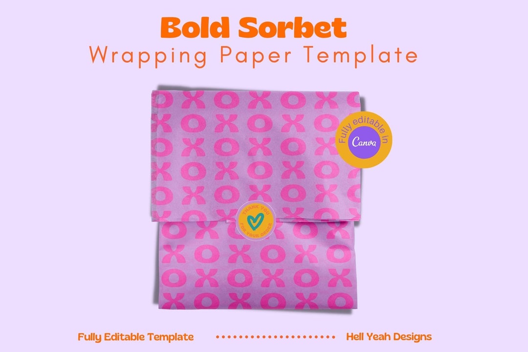 Bold Sorbet Pattern Tissue/wrapping Paper Design, Editable in Canva - Etsy