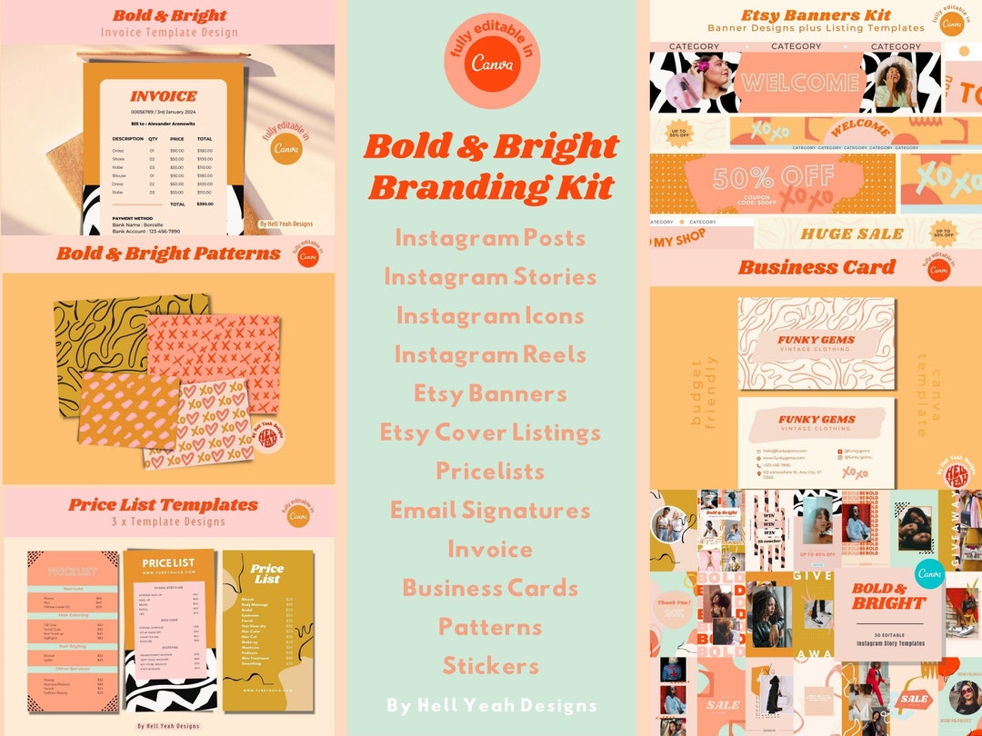 Bold N Bright Ultimate Branding Kit - Etsy