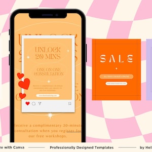 Coaching Post Templates Canva, Colorful Funky Instagram Templates - Etsy