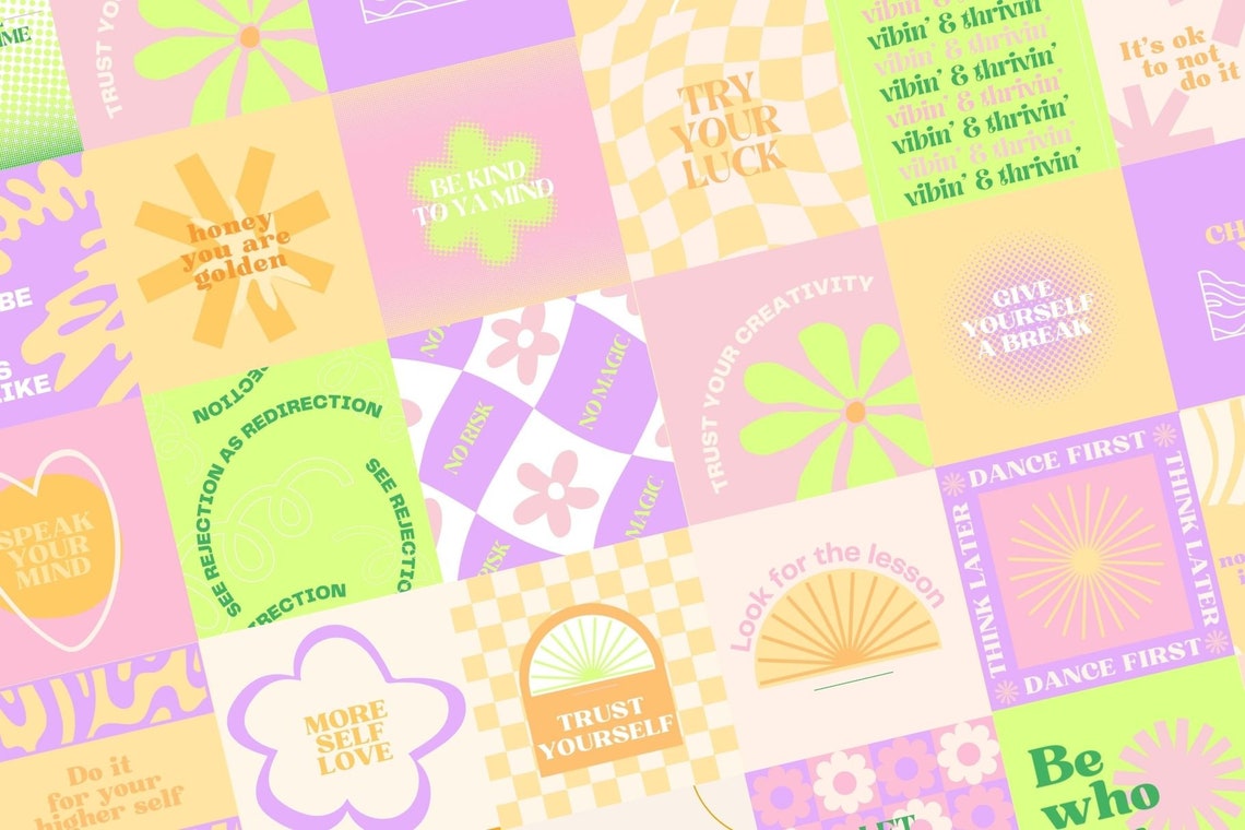 Funky Motivational Quotes Posts Instagram. Ready-to-post. - Etsy