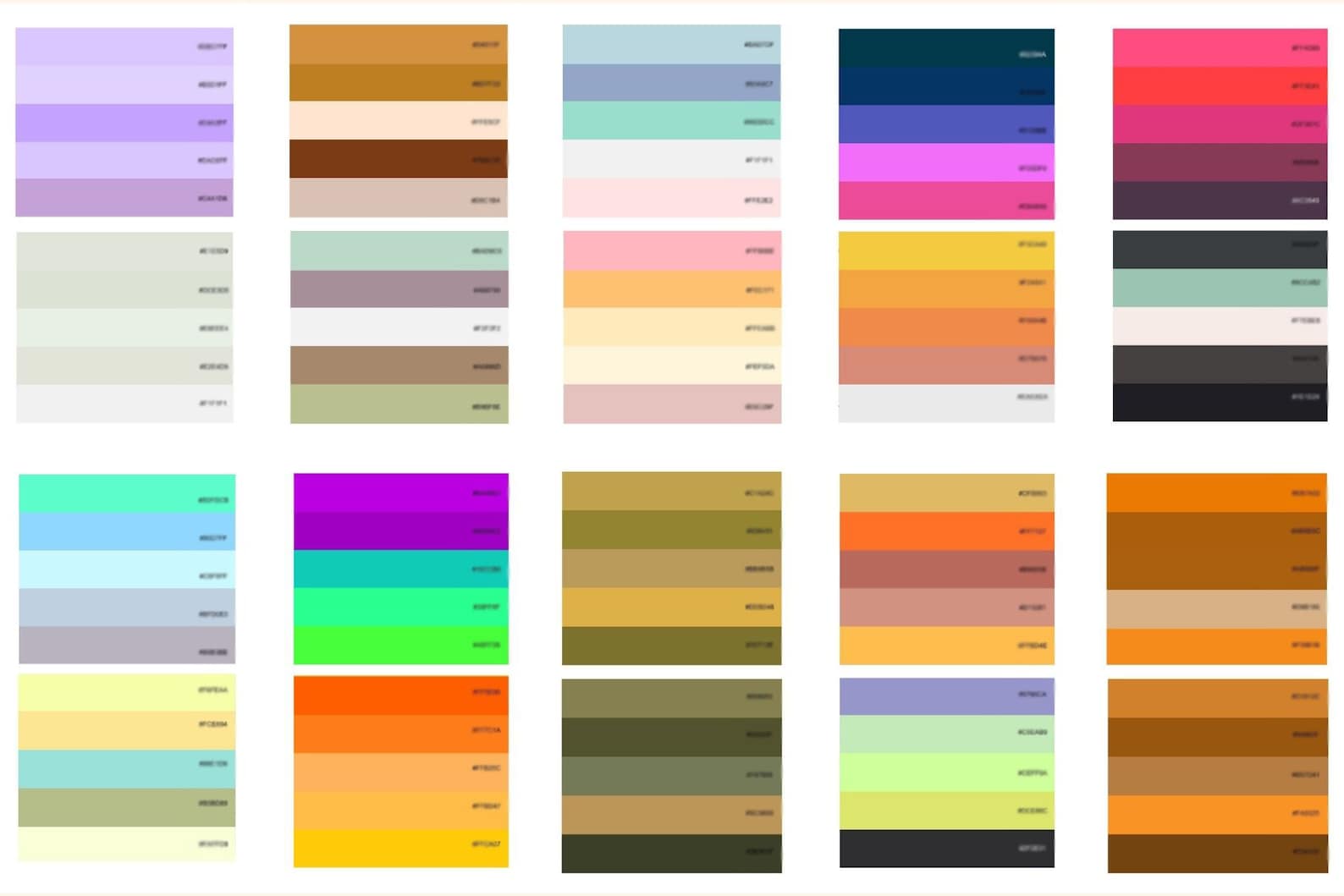 HUGE Color Palette Library - Etsy